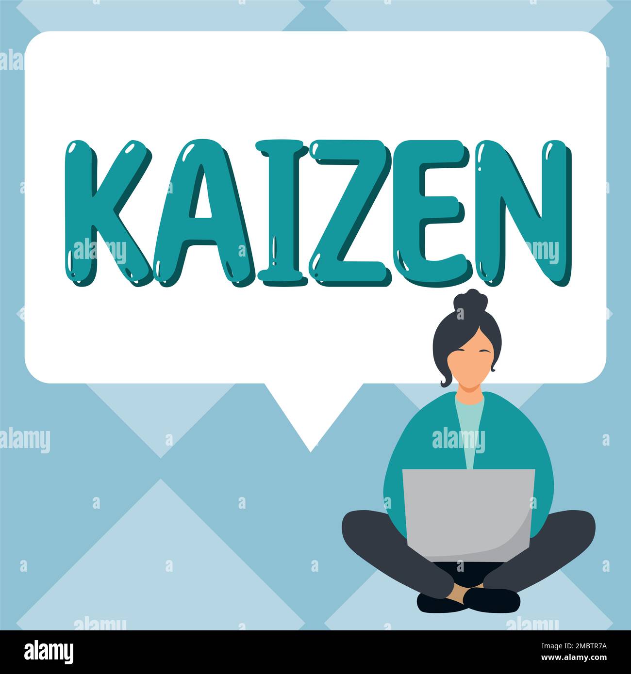 Text sign showing Kaizen, Concept meaning a Japanese business ...