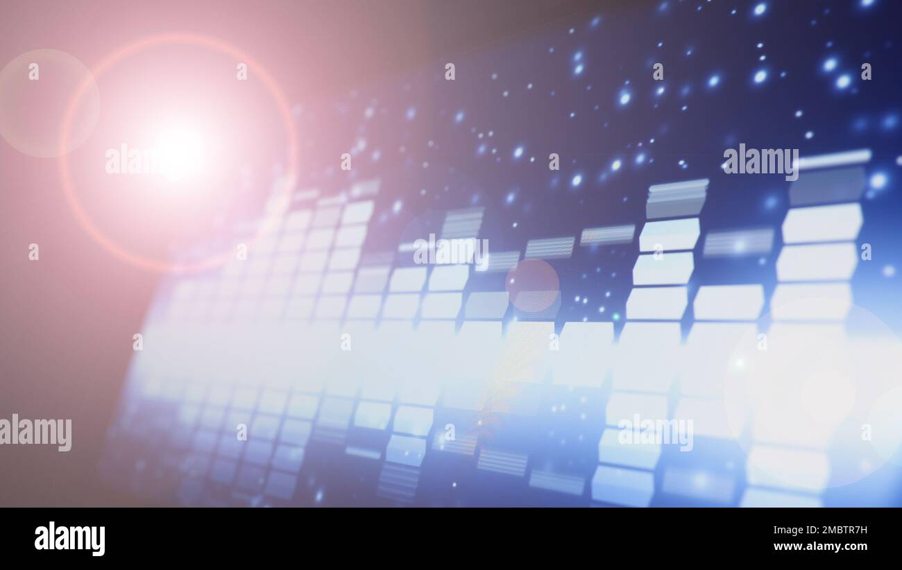 Sound equalizer. Wave pattern of music sounds element on monitor screen ...