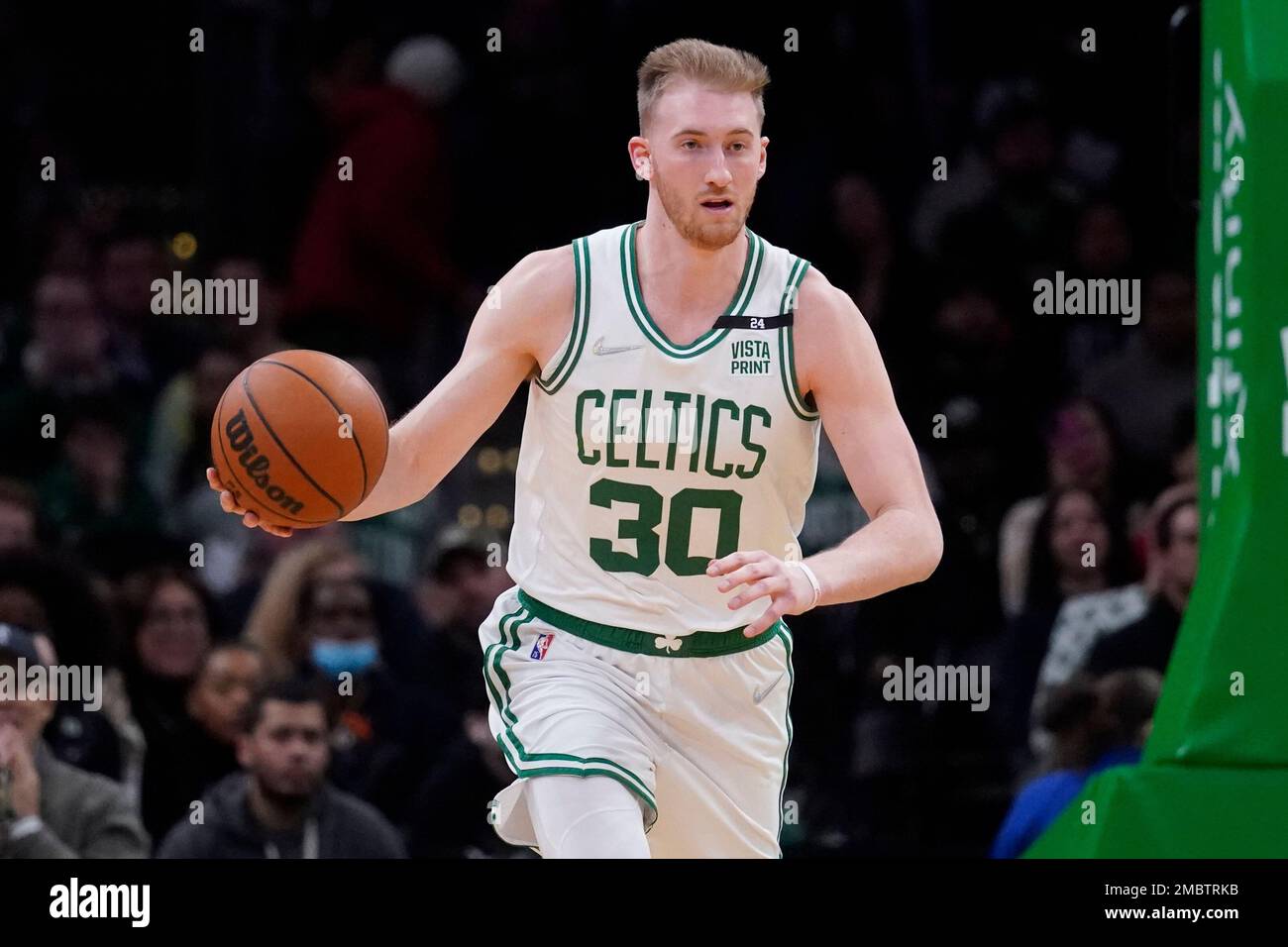Boston Celtics forward Sam Hauser (30) during an NBA basketball game ...