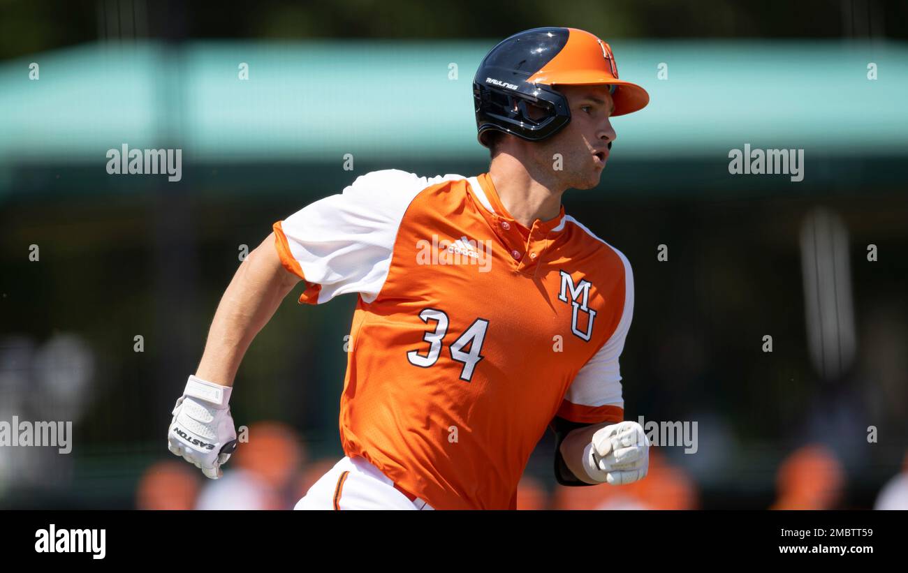 Mercer infielder Trevor Austin (34) during an NCAA baseball game on ...