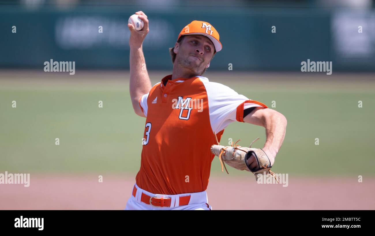 Mercer pitcher Josh Farmer (33) during an NCAA baseball game on Sunday ...