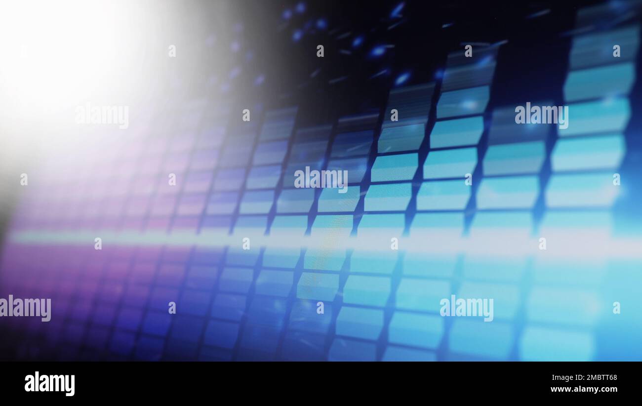 Sound equalizer. Wave pattern of music sounds element on monitor screen ...