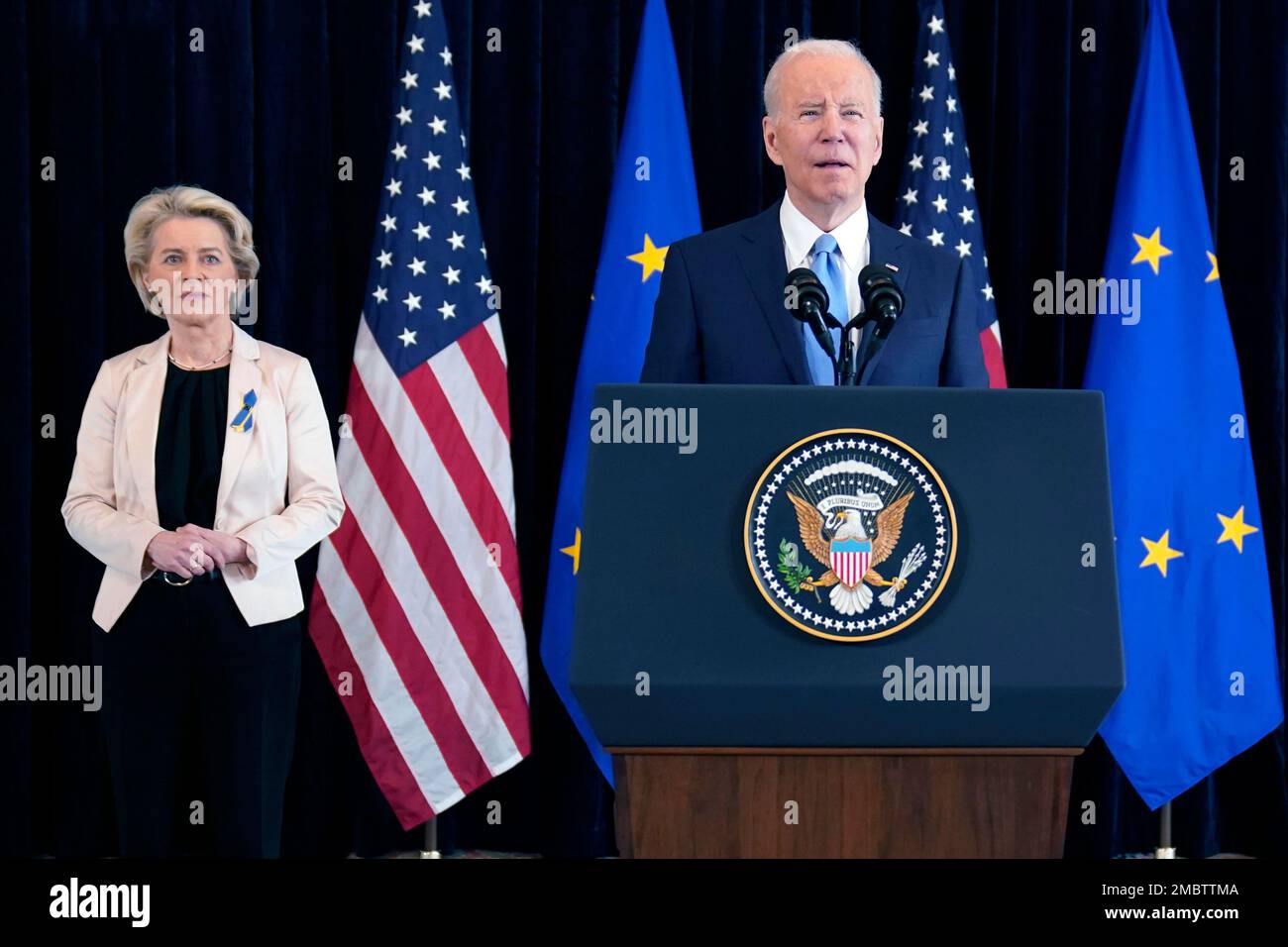 President Joe Biden and European Commission President Ursula von der ...