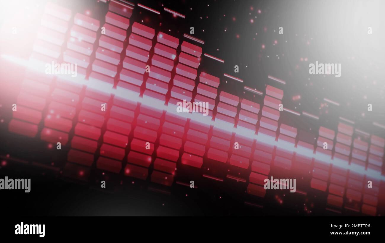 Sound equalizer. Wave pattern of music sounds element on monitor screen ...