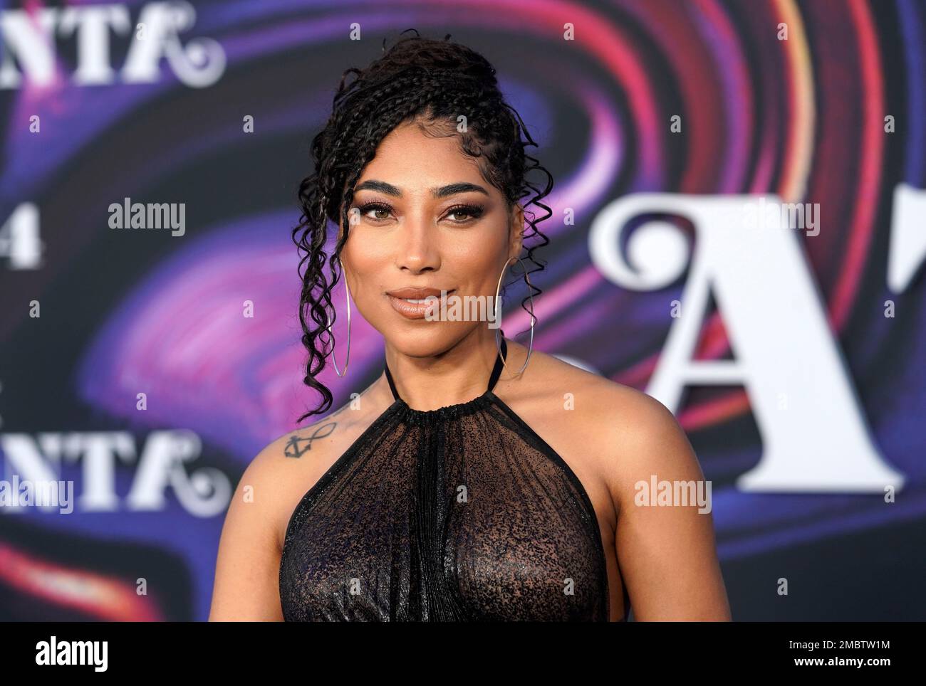 Adriyan Rae poses at the season three premiere of the FX series ...