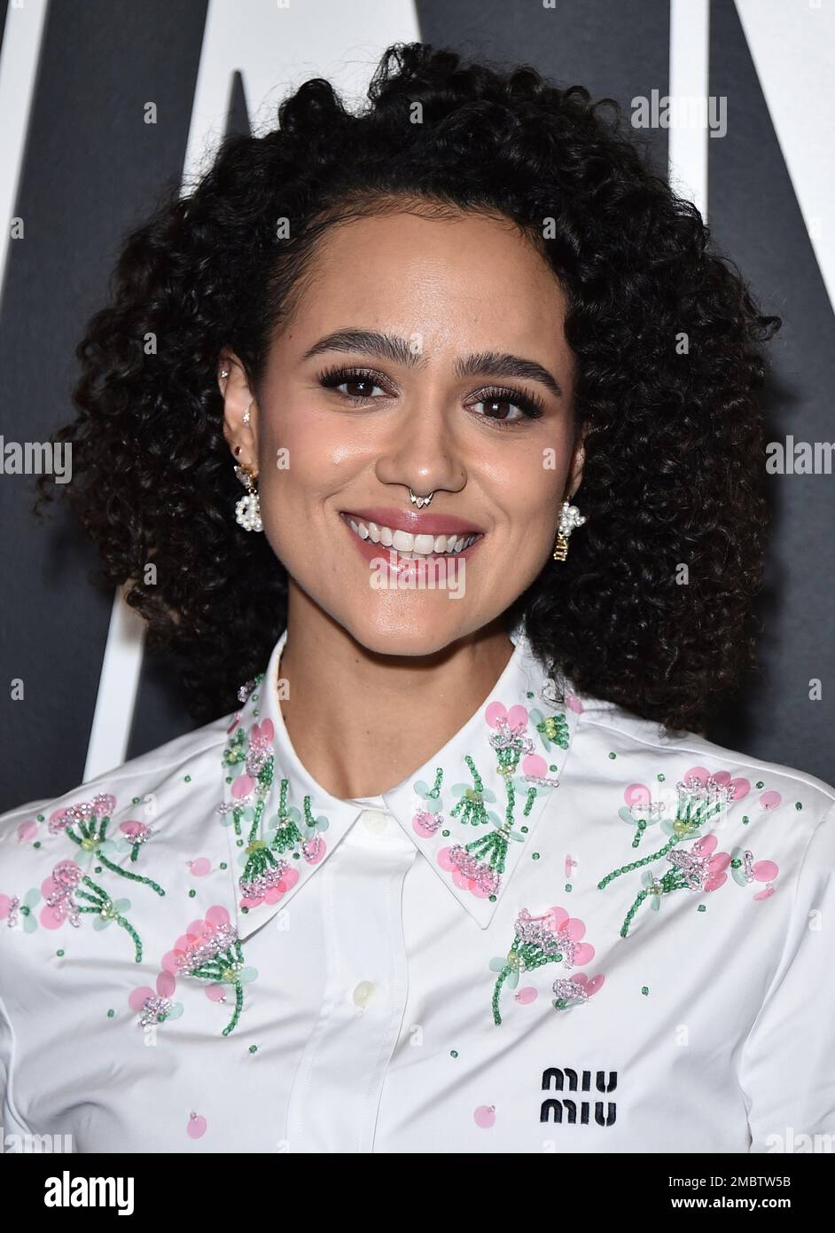 Nathalie Emmanuel arrives at the Vanity Fair Future of Hollywood event ...
