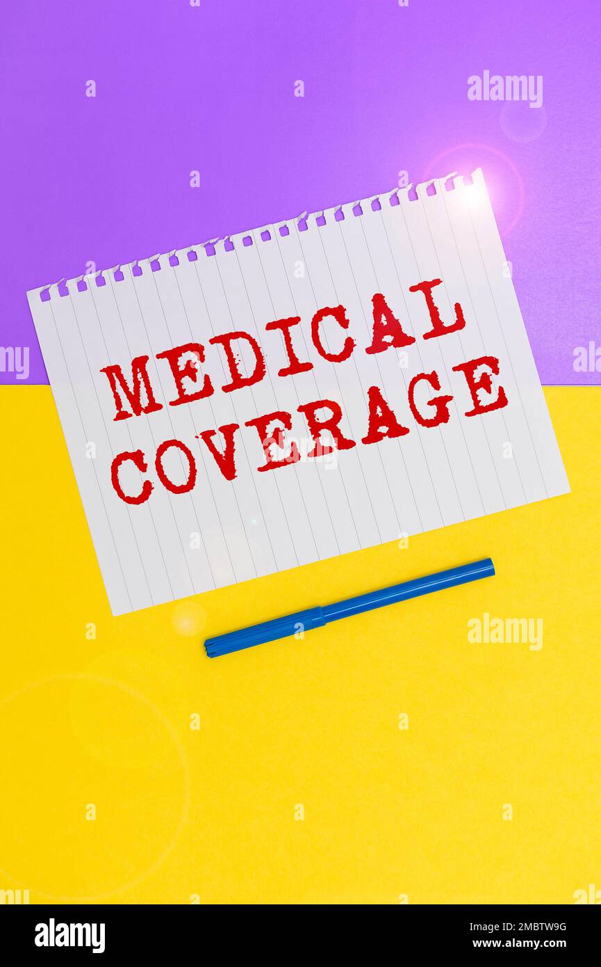 Text caption presenting Medical Coverage. Business concept inclusion ... Text caption presenting Medical Coverage. Business concept inclusion ...