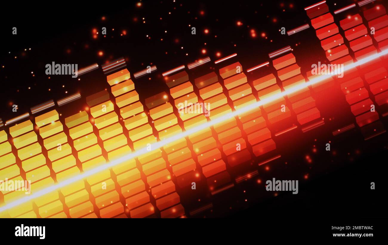 Sound equalizer. Wave pattern of music sounds element on monitor screen ...