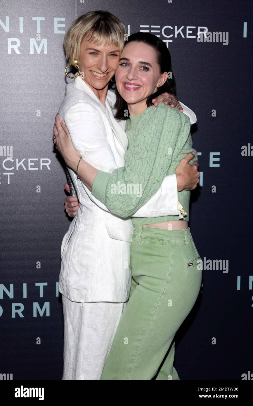 Mickey Sumner, left, and Lena Hall attend an "Infinite Storm" screening ...