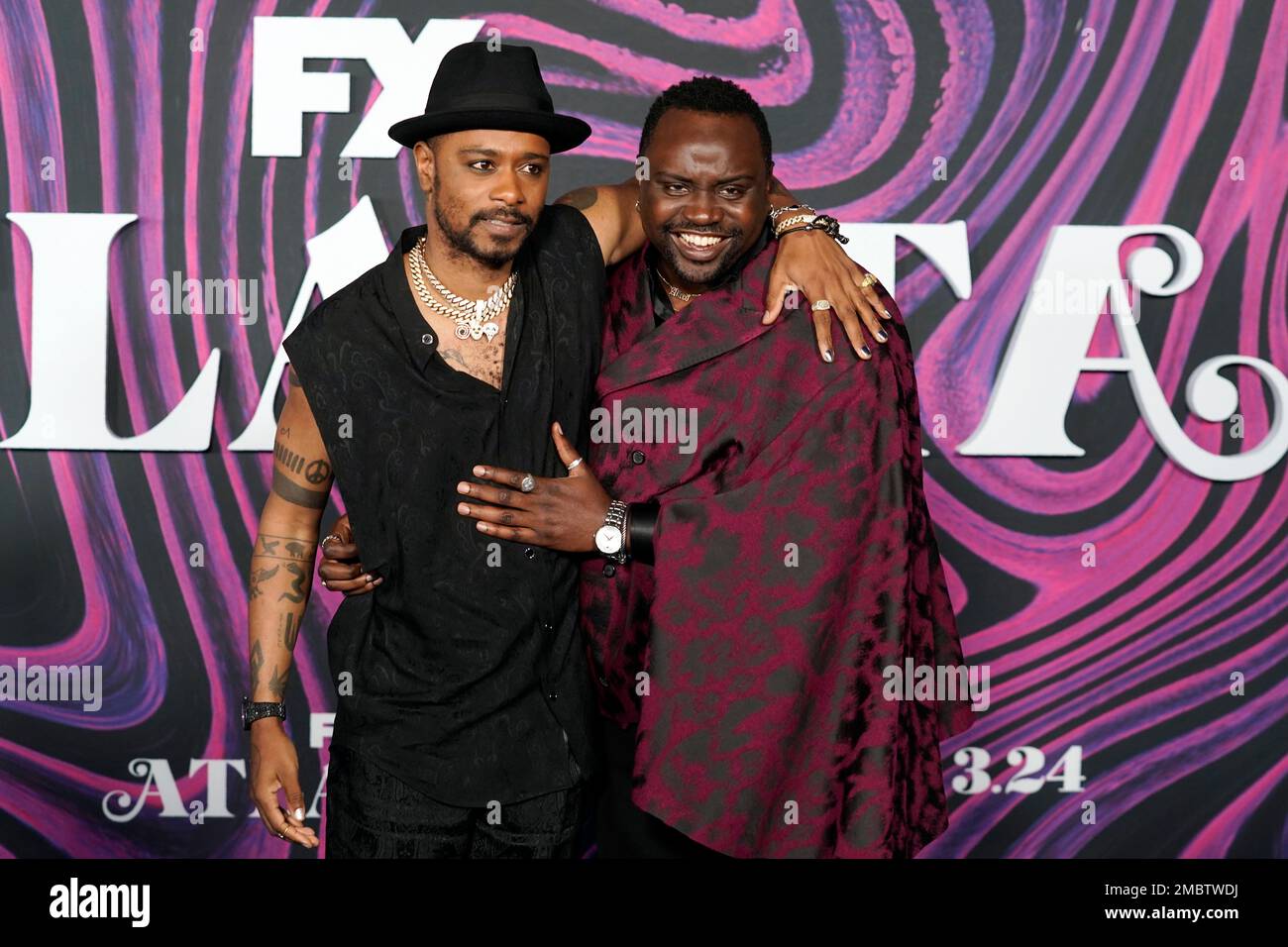 LaKeith Stanfield, left, and Brian Tyree Henry, cast members in ...