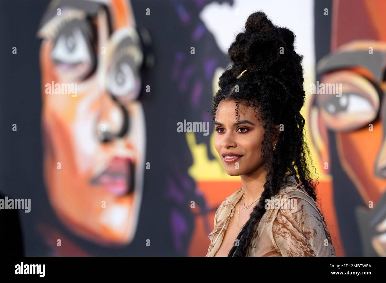 Zazie Beetz, a cast member in "Atlanta," poses at the season three ...