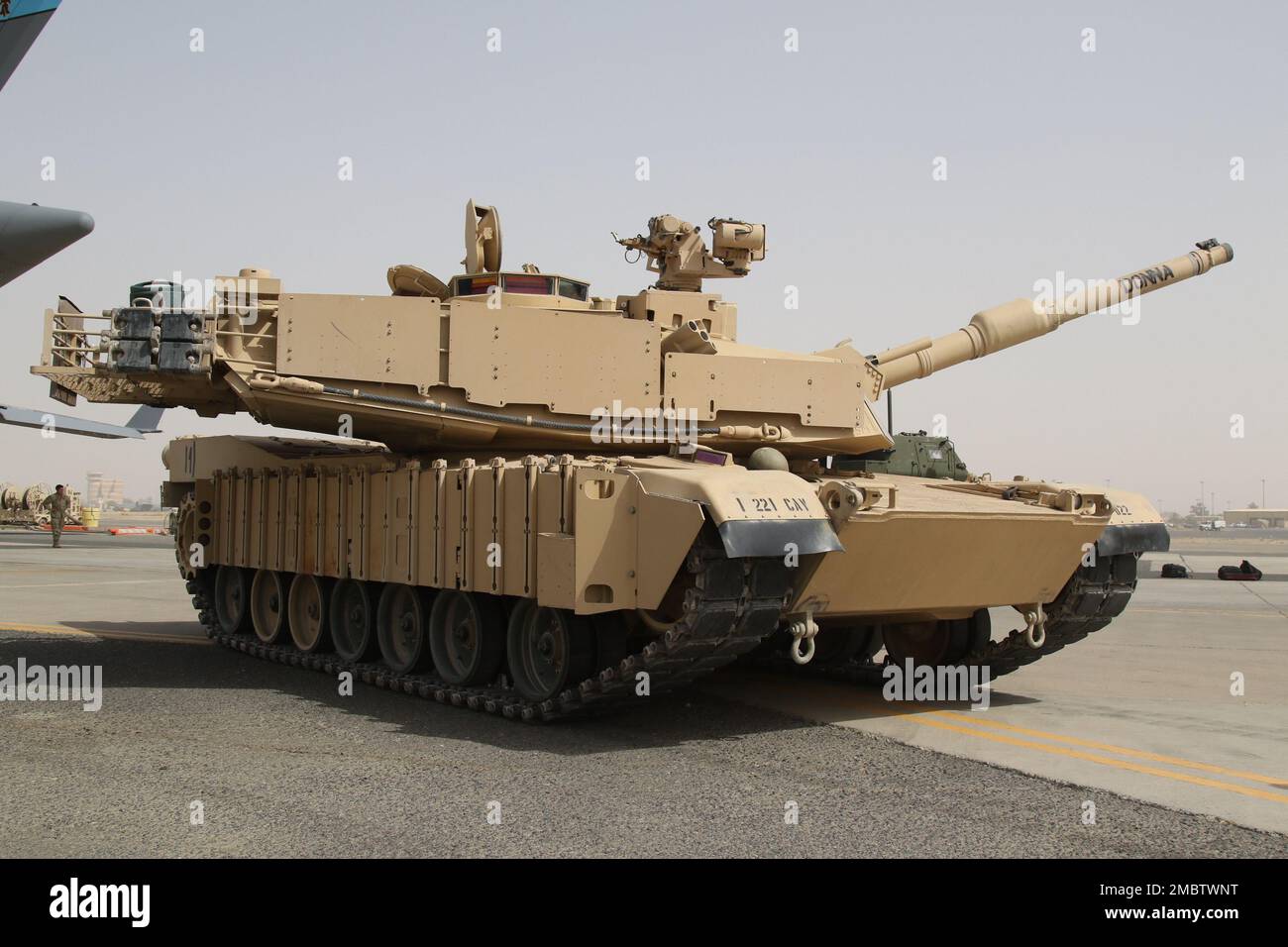 An M1-Abrams conducts maneuvers during and emergency deployment ...