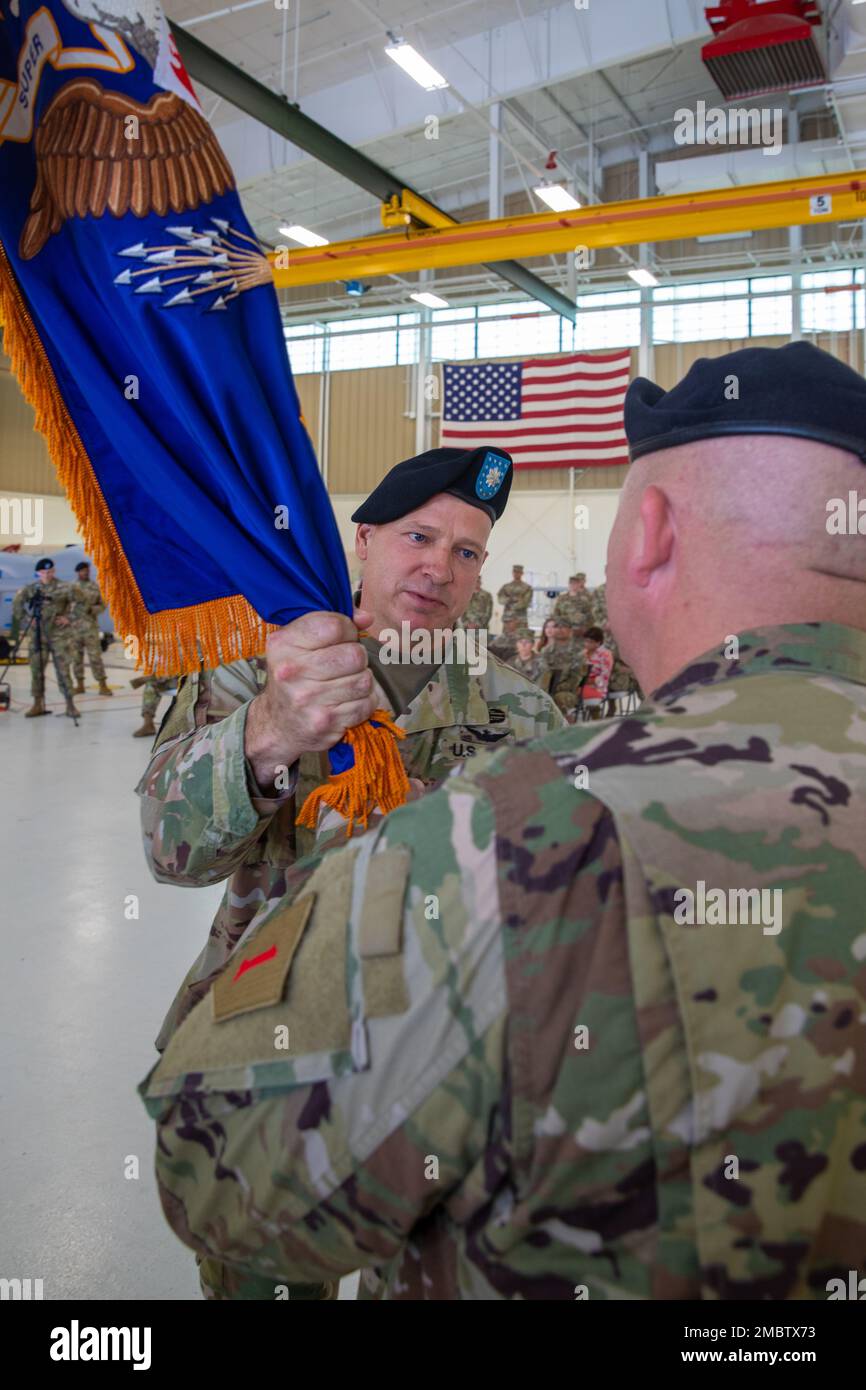 U.S. Army Lt. Col. James Brant (Left), commander of the 1st Attack ...