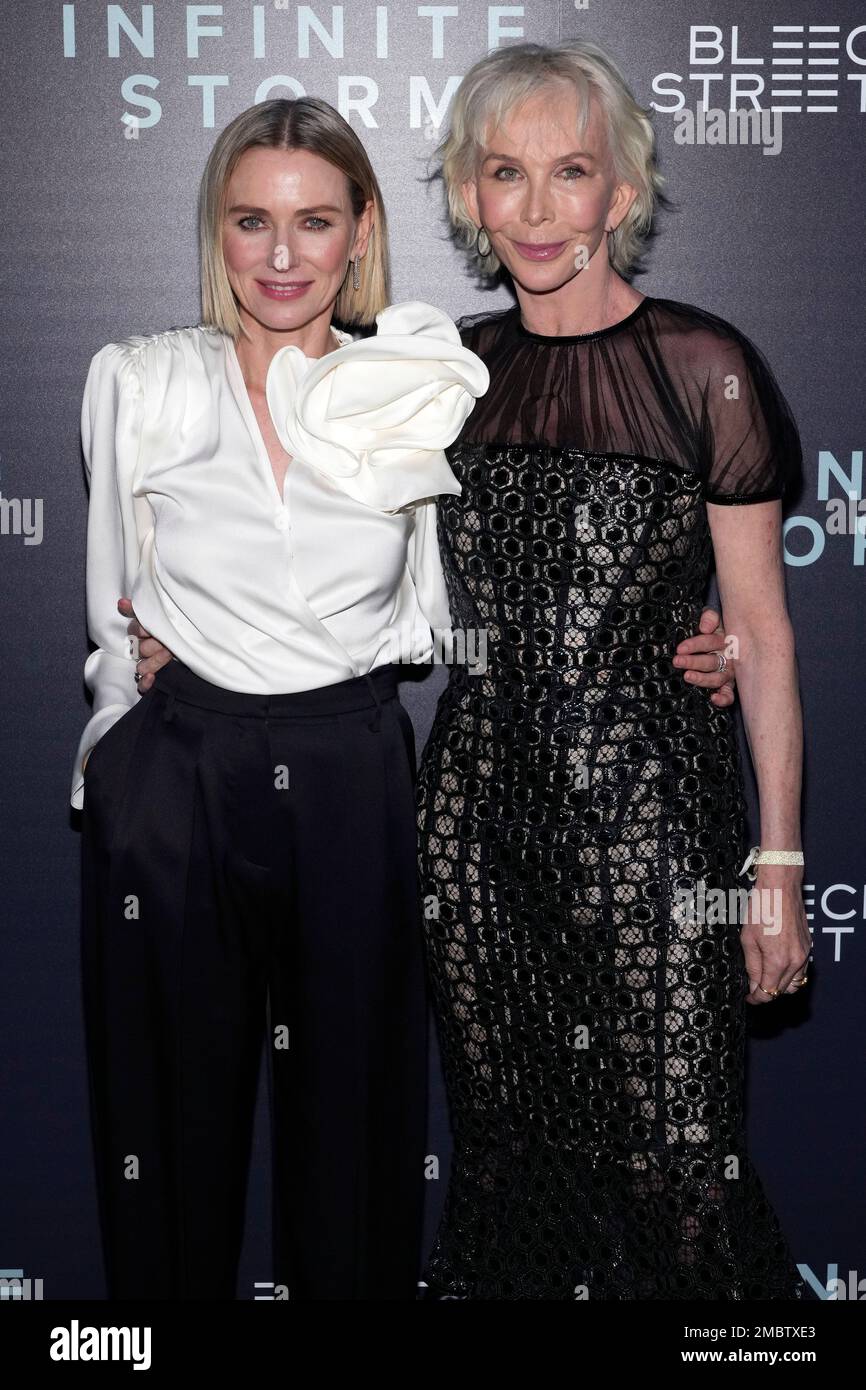 Naomi Watts, left, and Trudie Styler attend an "Infinite Storm ...