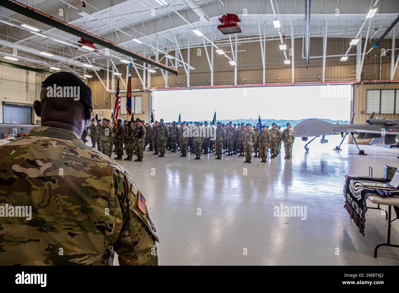 U.S. Army Command Sgt. Maj. Scott McGee, the outgoing 1st Attack Reconnaissance Battalion, 1st ...