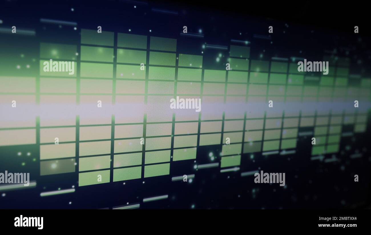Sound equalizer. Wave pattern of music sounds element on monitor screen ...