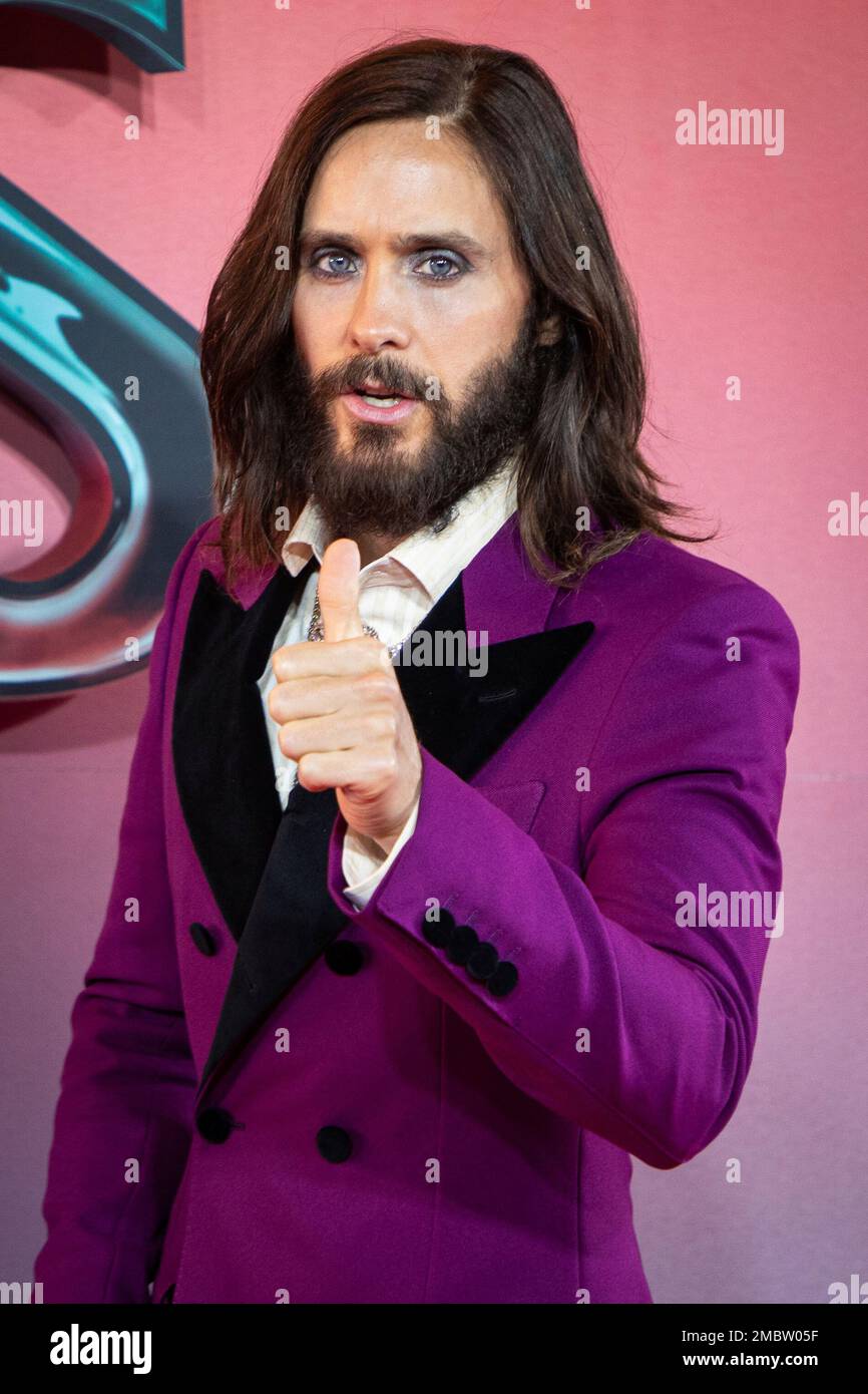 Jared Leto poses for photographers upon arrival at the screening of the ...