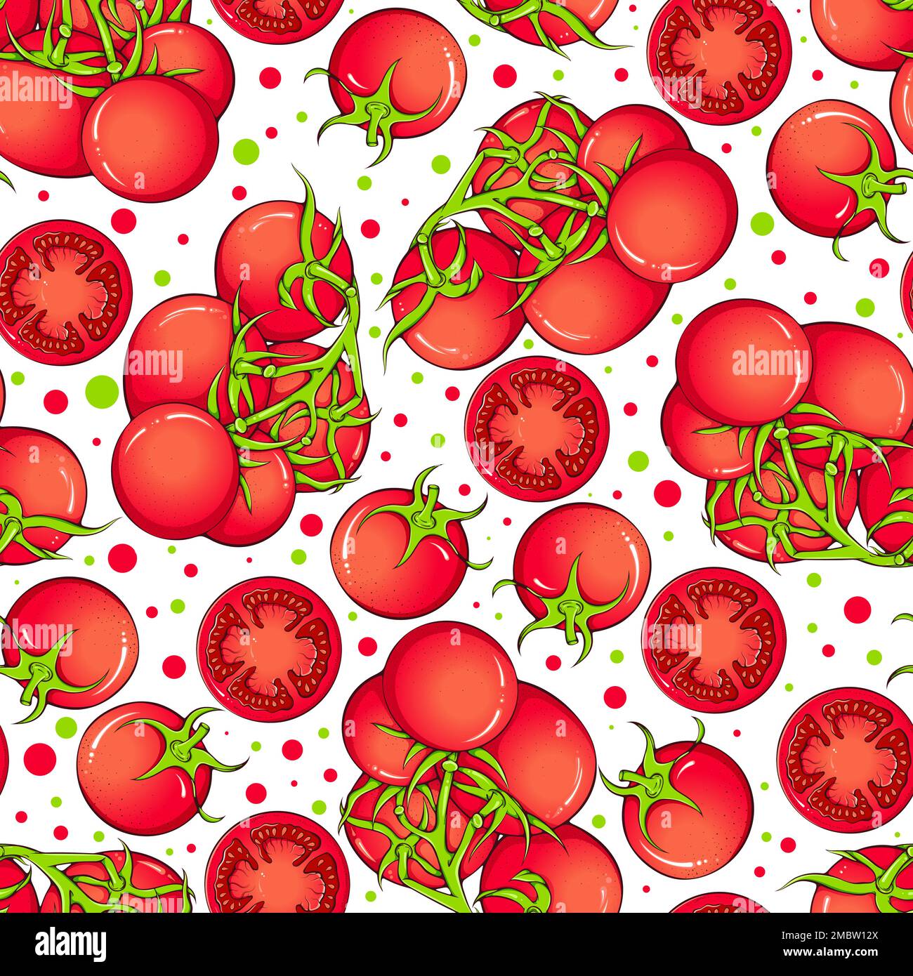 Tomato plant branch ripe tomatoes Stock Vector Images - Alamy