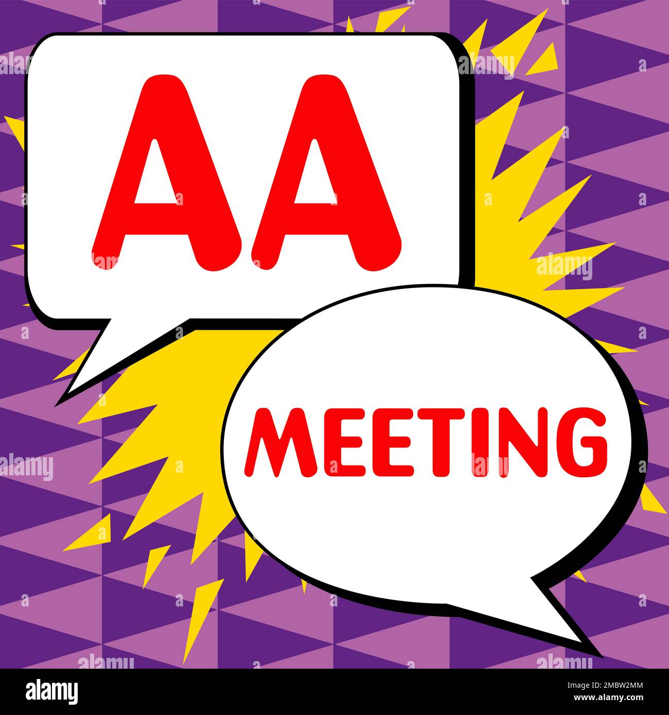 Text sign showing Aa Meeting. Concept meaning gathering of alcohol ...