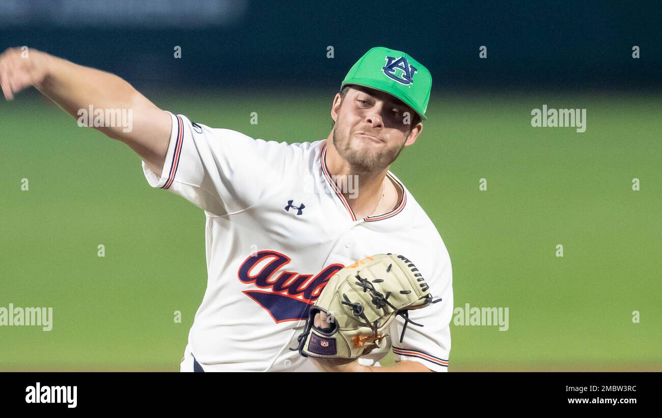 Auburn pitcher Mason Barnett (18) during an NCAA baseball game on ...