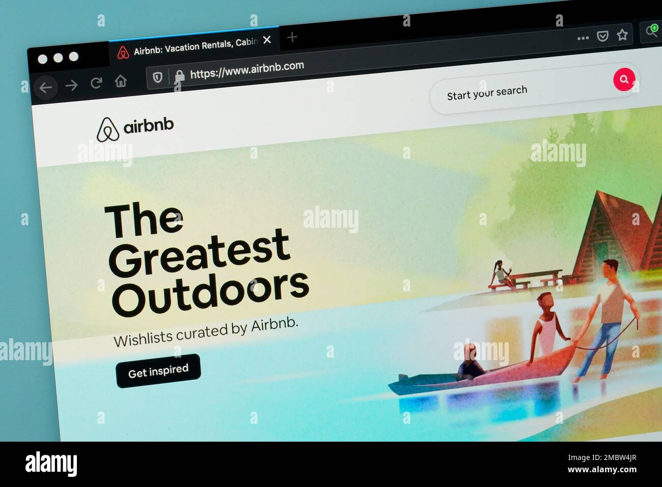 Airbnb's website is displayed on a web browser, Saturday, May 8, 2021 ...