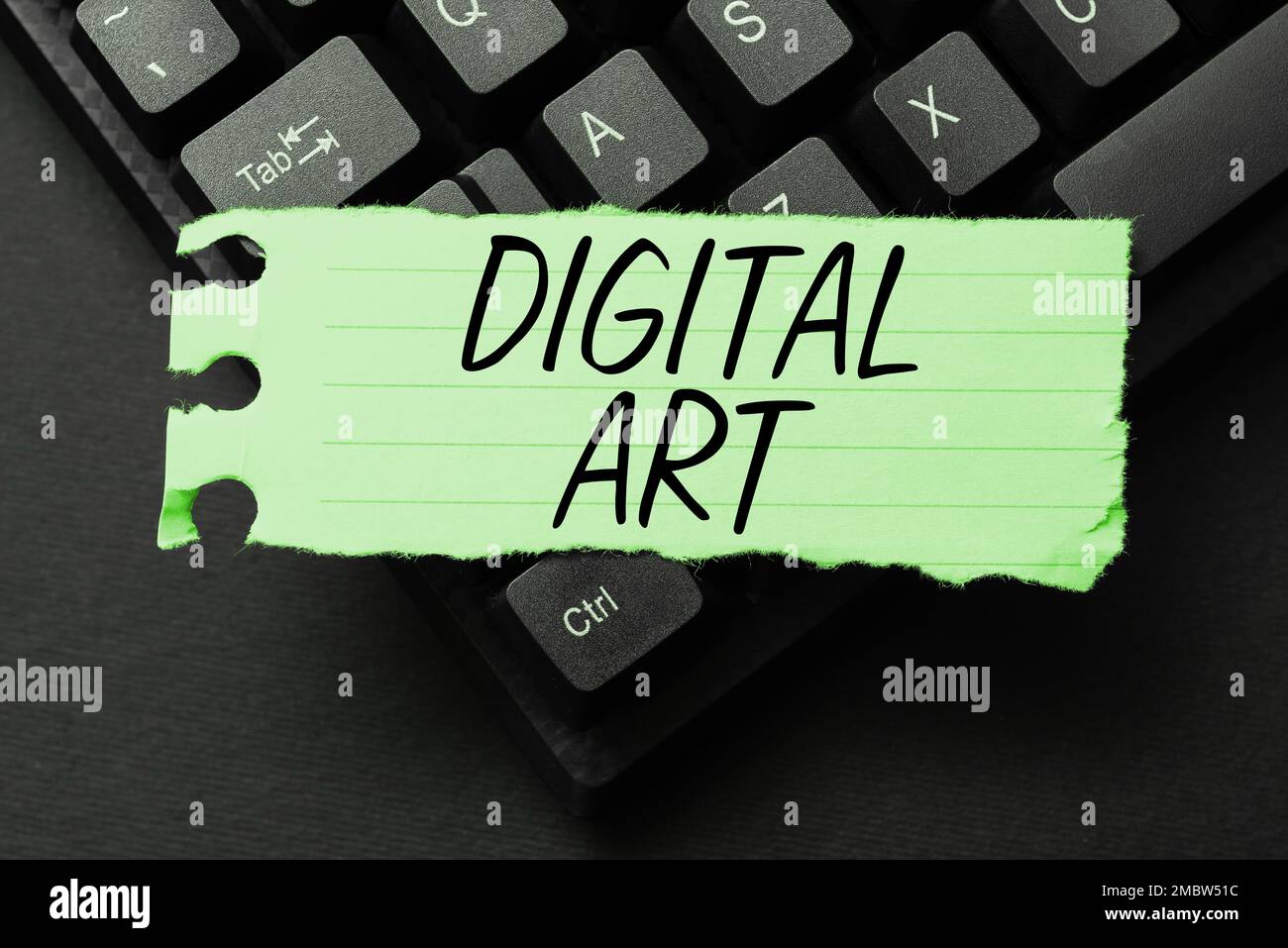 Text sign showing Digital Art. Concept meaning use of skill and ...