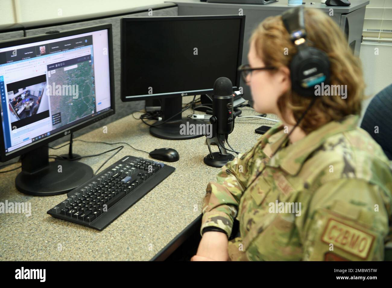 Airman 1st Class Leah Butler, a 608th Air Operations Center offensive ...