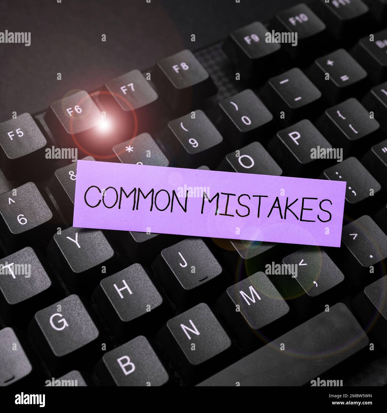 Handwriting text Common Mistakes, Concept meaning actions that are ...