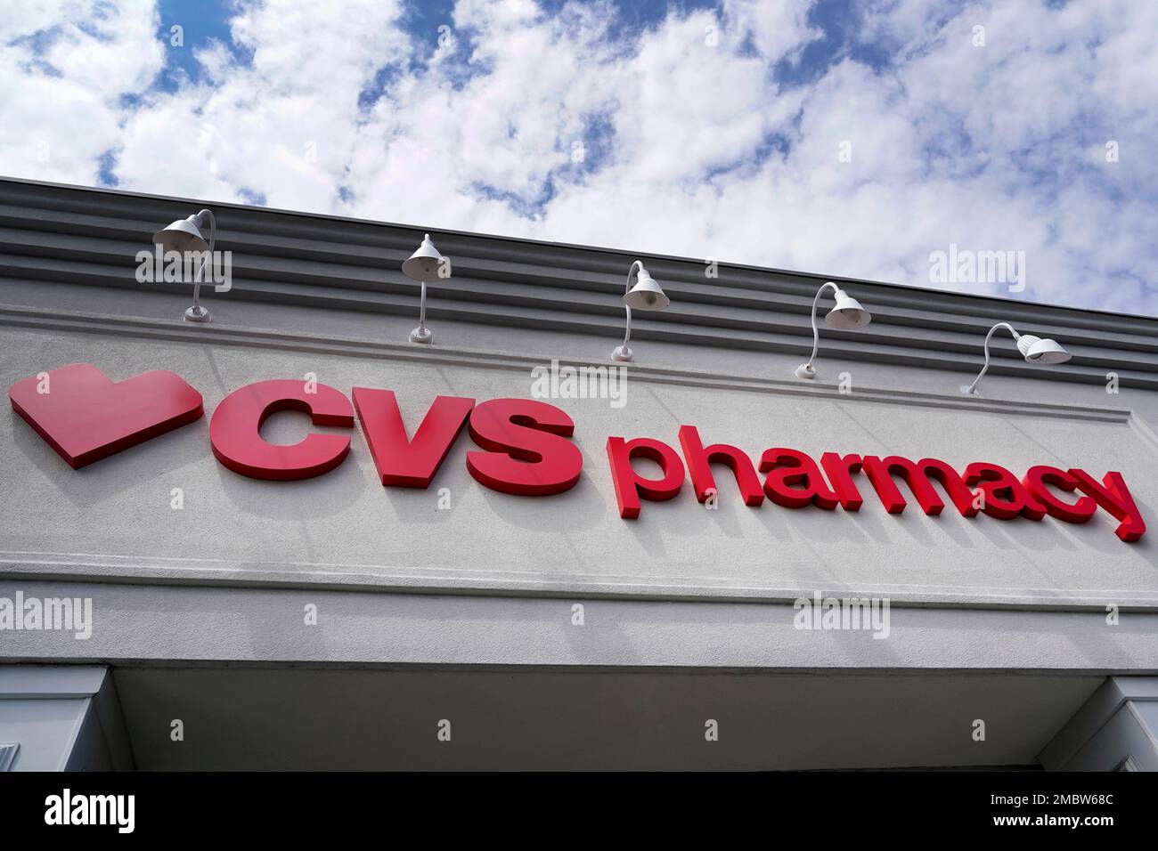 Signage for a CVS pharmacy is seen, Monday, May 3, 2021, in North ...