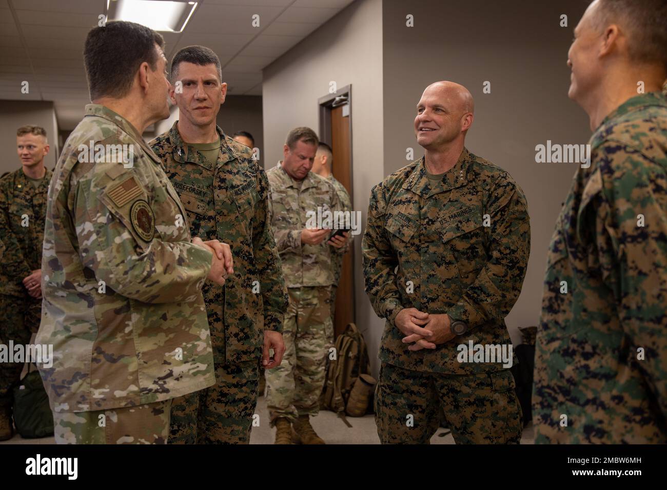 U.S Marine Corps Lt. Gen. David Bellon, right, Commander of Marine ...