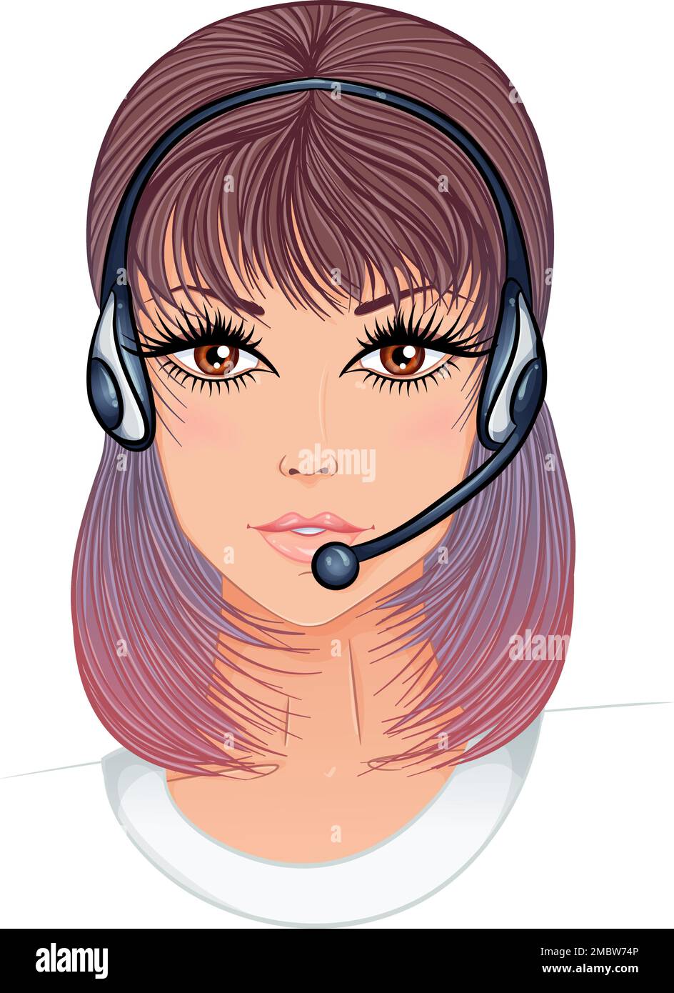 Portrait with microphone Stock Vector Images - Alamy