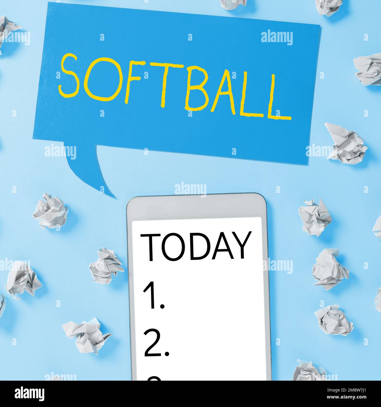 Sign displaying Softball. Business idea a sport similar to baseball ...