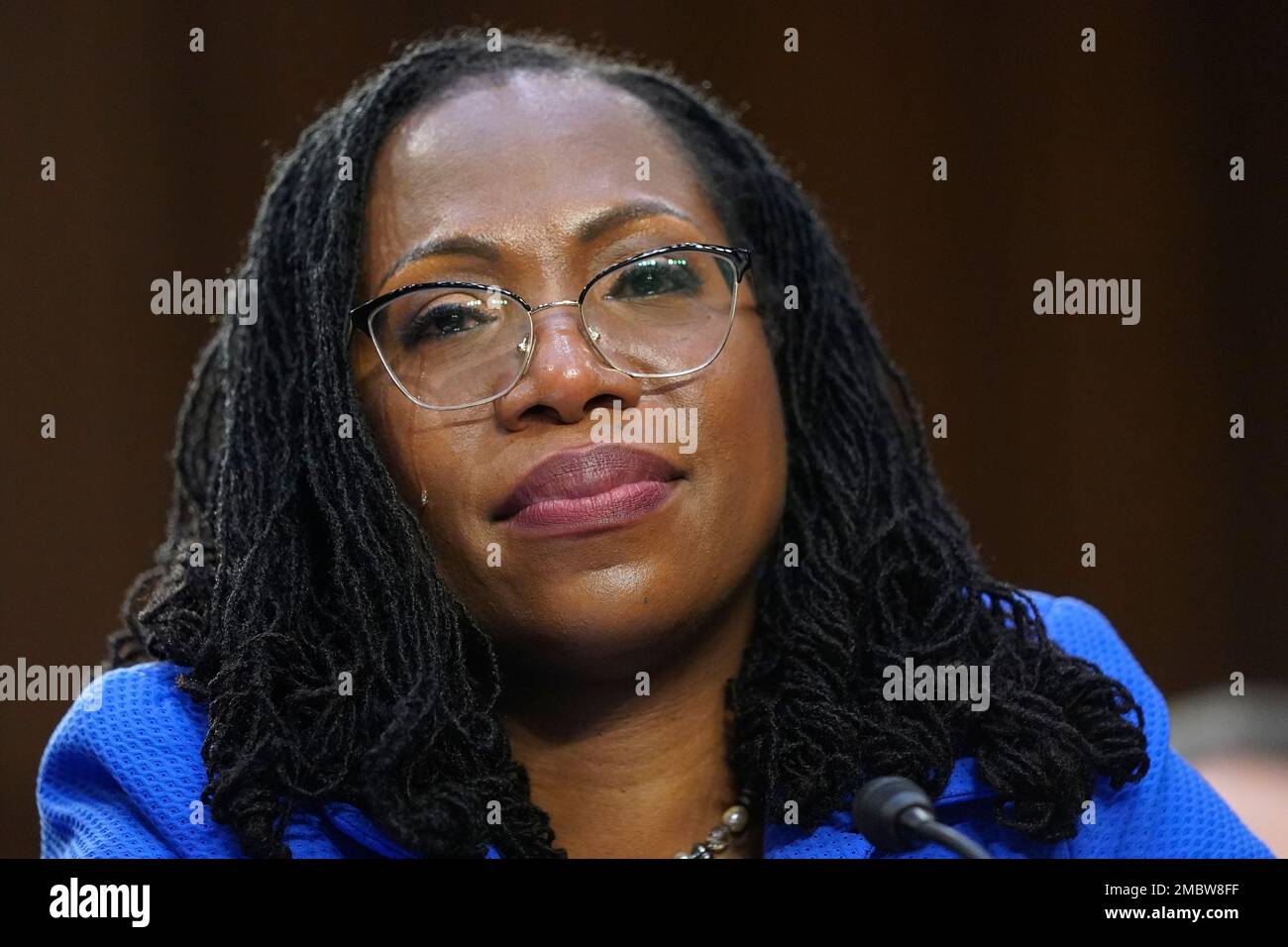 A tear rolls down Supreme Court nominee Ketanji Brown Jackson's cheek ...