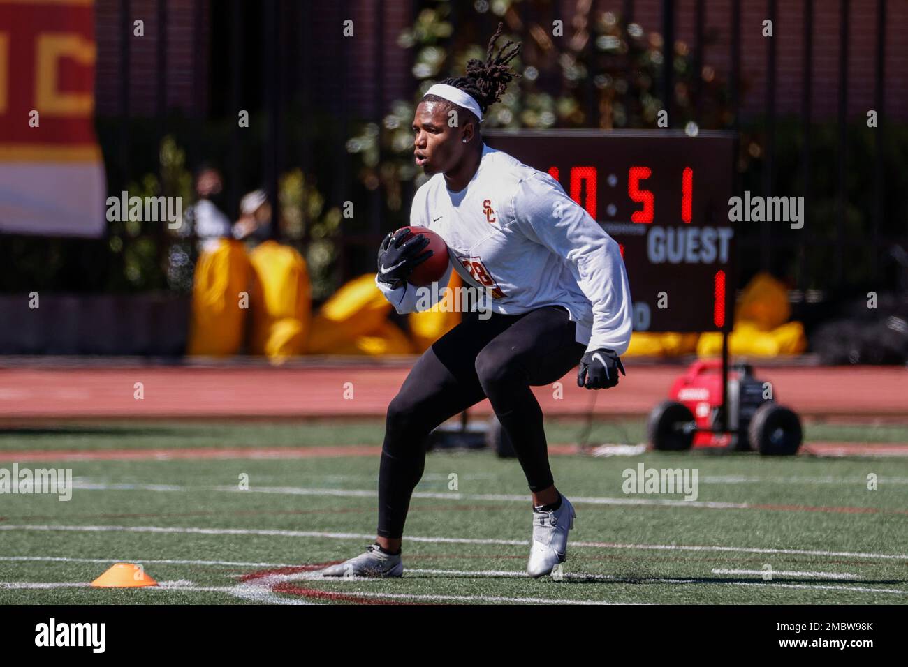 Running back Keaontay Ingram runs during Southern California's football ...