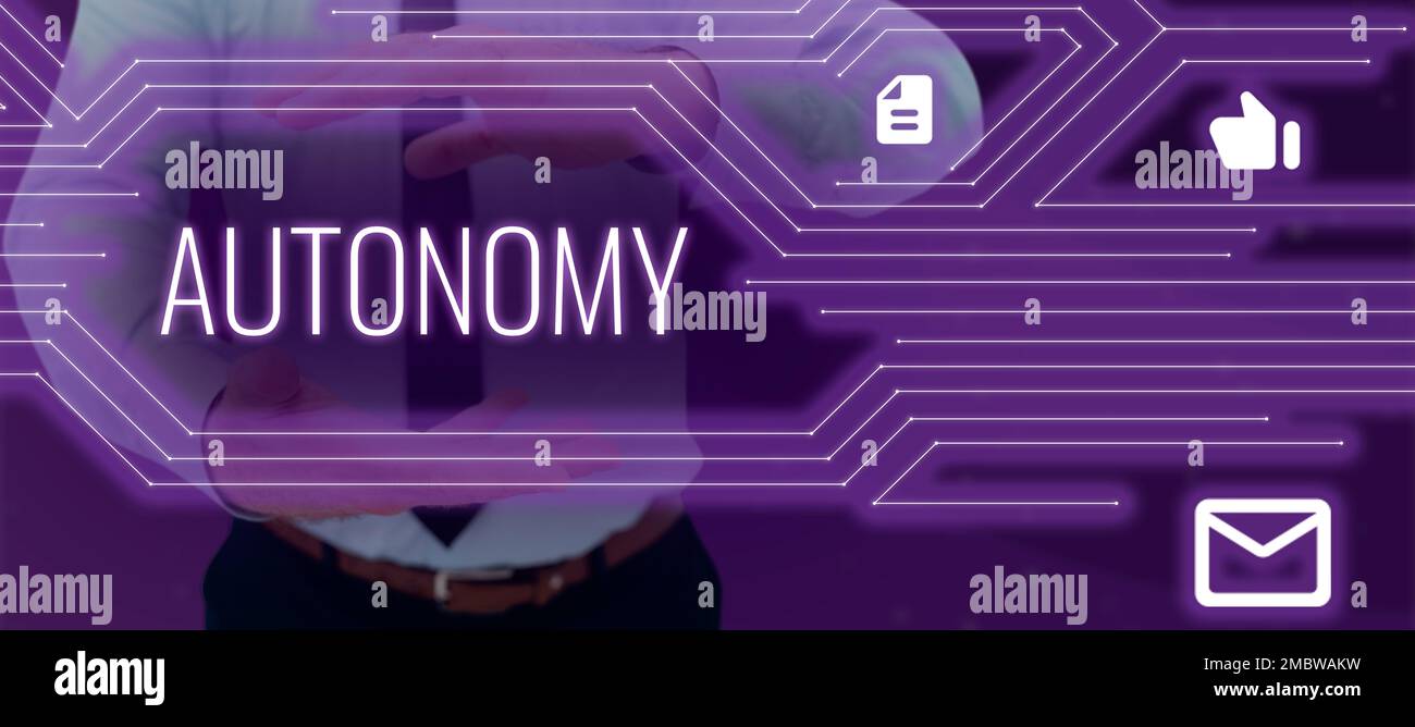 Conceptual display Autonomy. Business overview vehicle that can guide ...