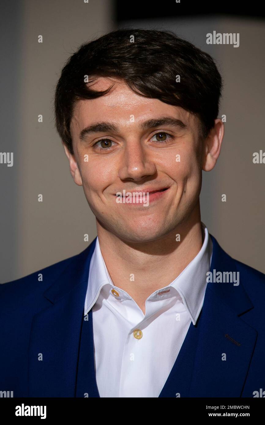 Calum Lynch poses for photographers upon arrival at the World premiere of season 2 of the ...