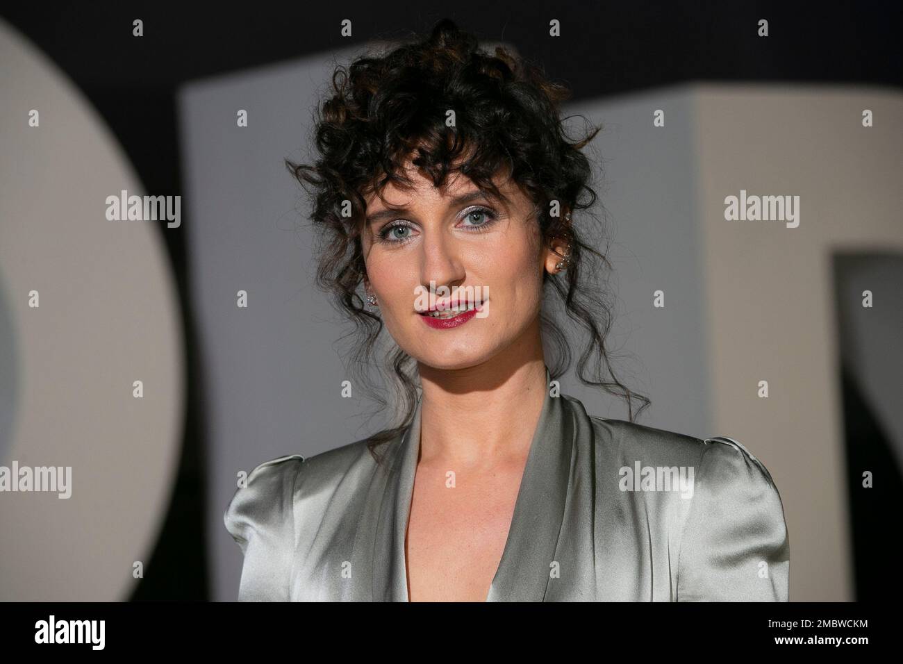Bessie Carter poses for photographers upon arrival at the World ...