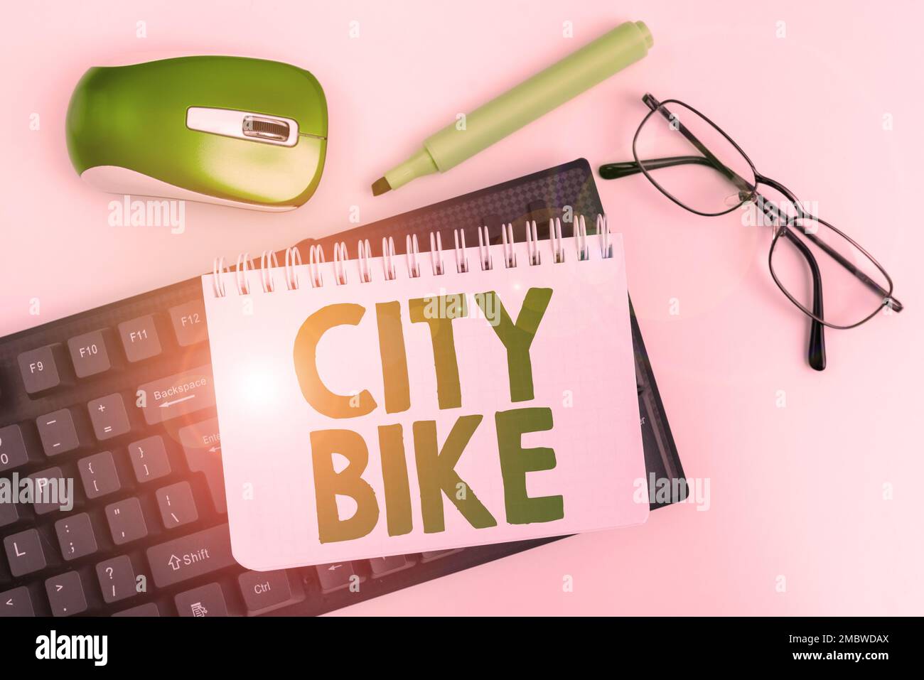 Hand writing sign City Bike, Business showcase designed for regular ...