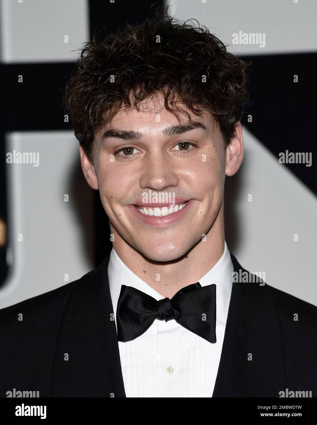 Noah Beck attends the Ralph Lauren Fall/Winter 2022 fashion show at the ...