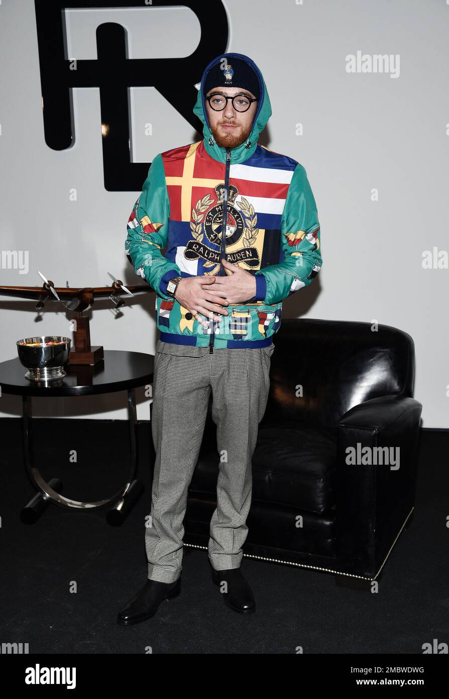 Angus Cloud attends the Ralph Lauren Fall/Winter 2022 fashion show at ...