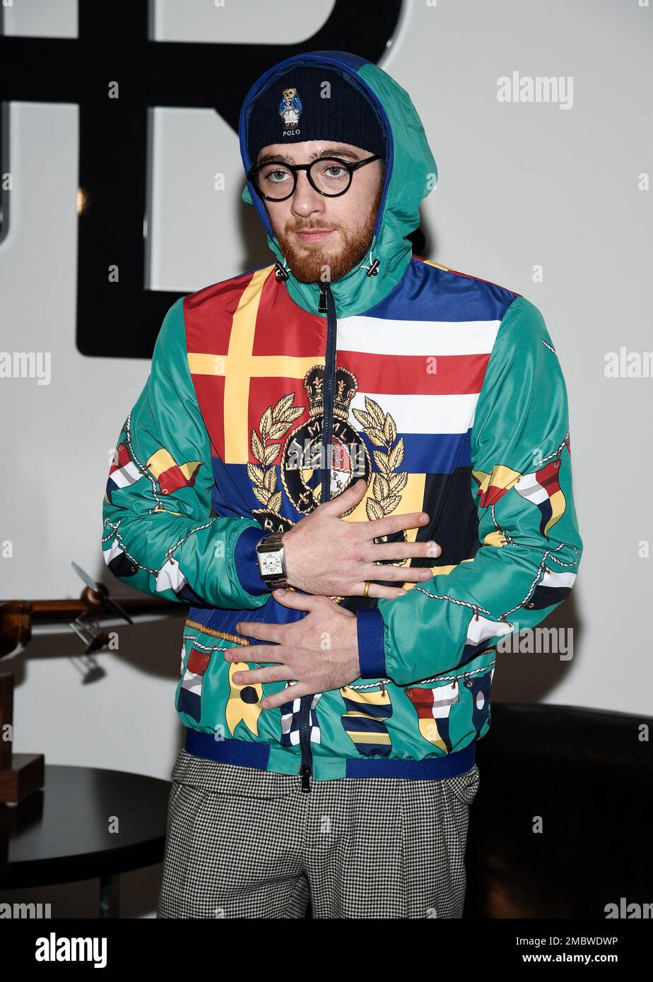 Angus Cloud attends the Ralph Lauren Fall/Winter 2022 fashion show at ...