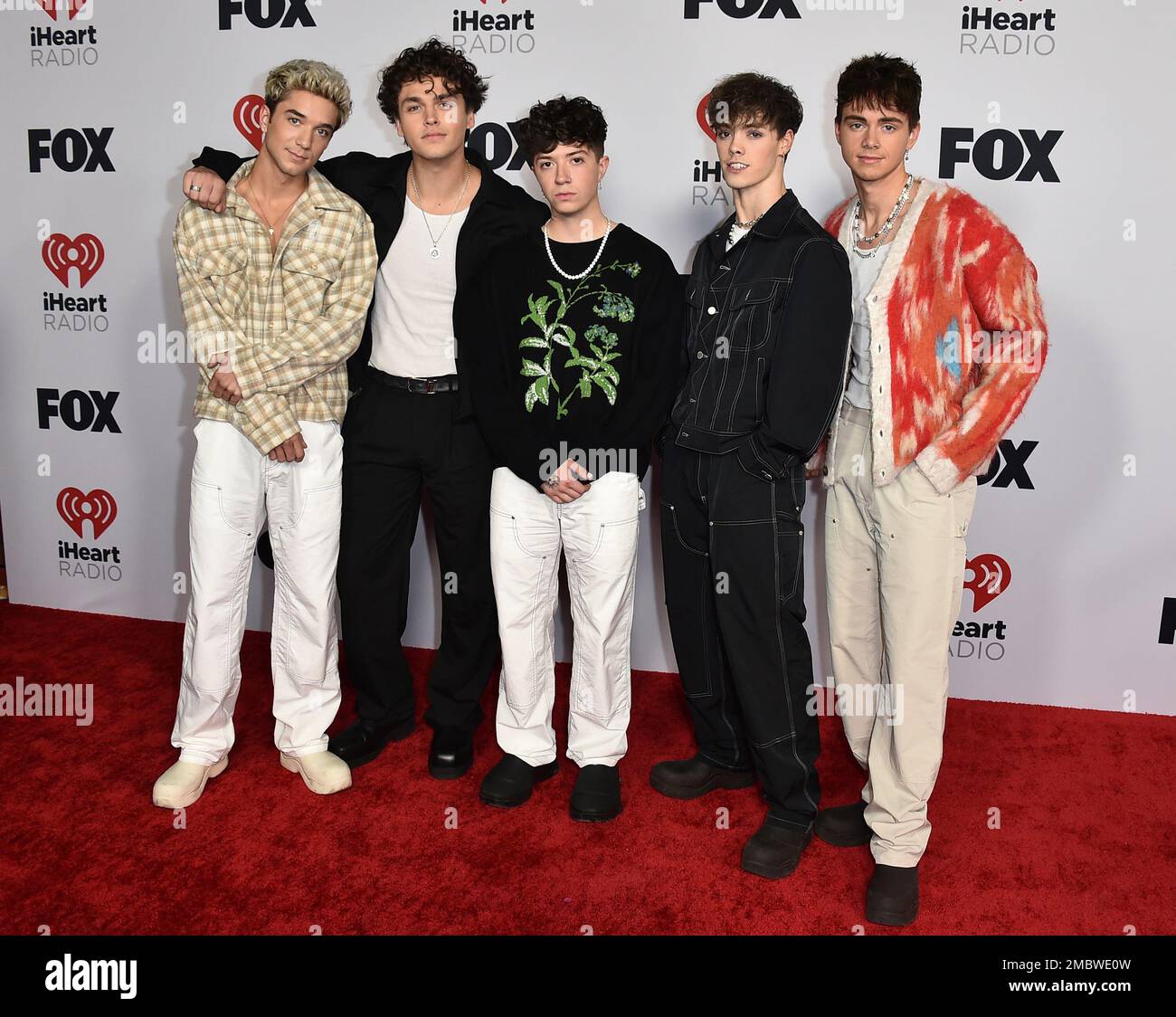 Daniel Seavey, from left, Jonah Marais, Jack Avery, Zach Herron and ...