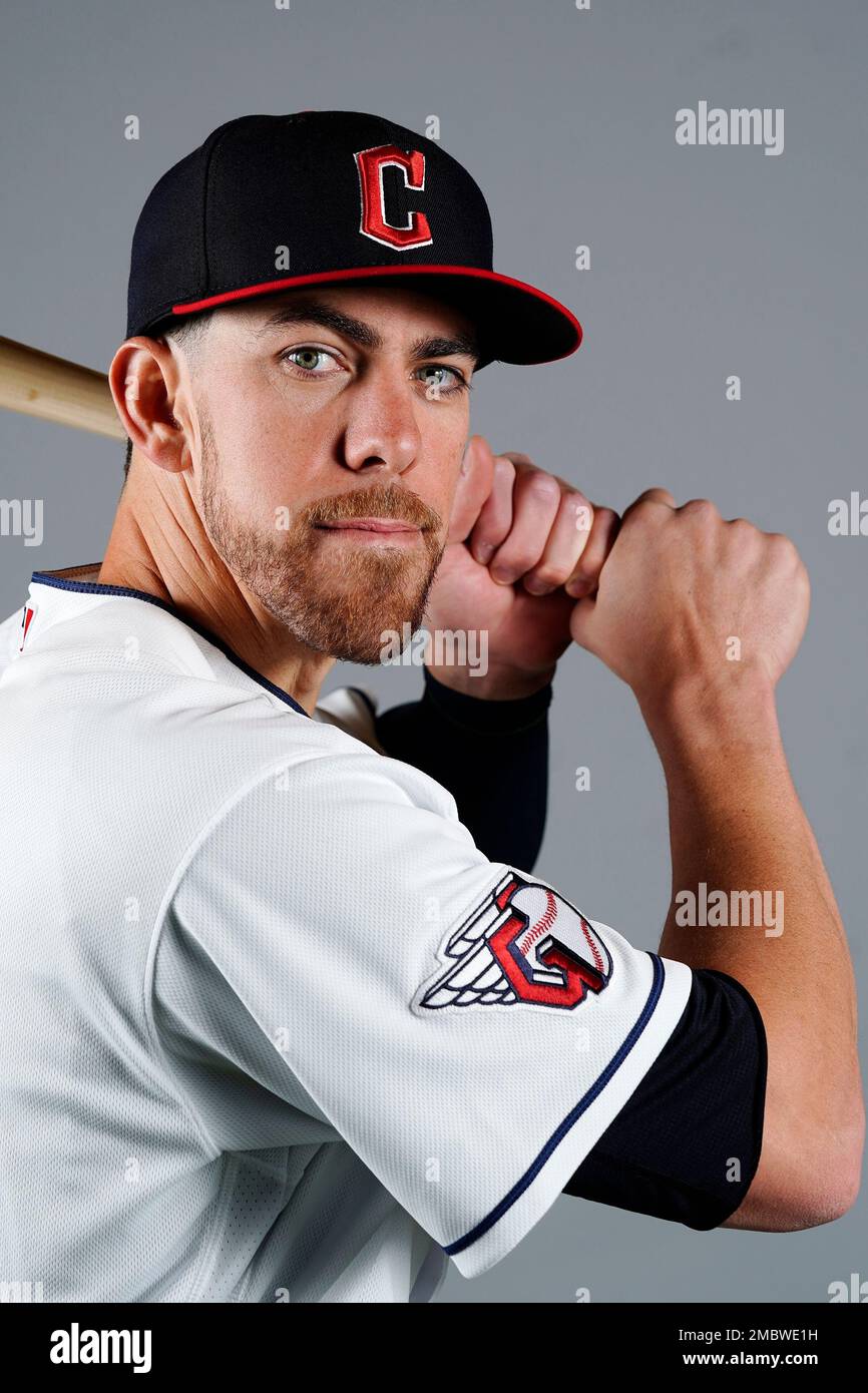 Cleveland Guardians baseball player Bradley Zimmer poses for a ...