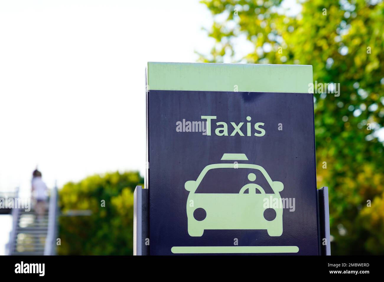 Blue taxi sign panel hi-res stock photography and images - Alamy