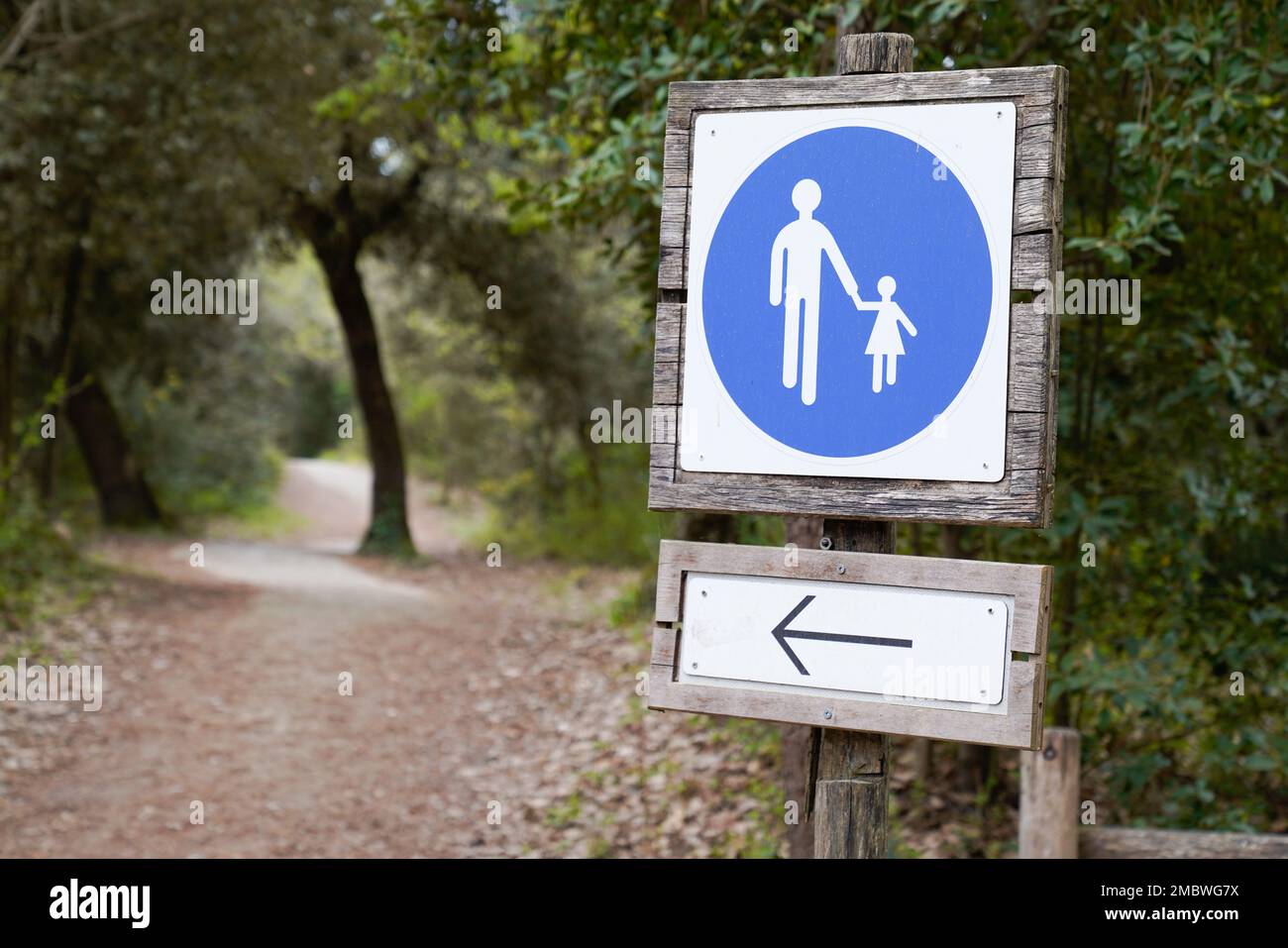 bicycle path road traffic sign roadsign panel with arrow Stock Photo ...
