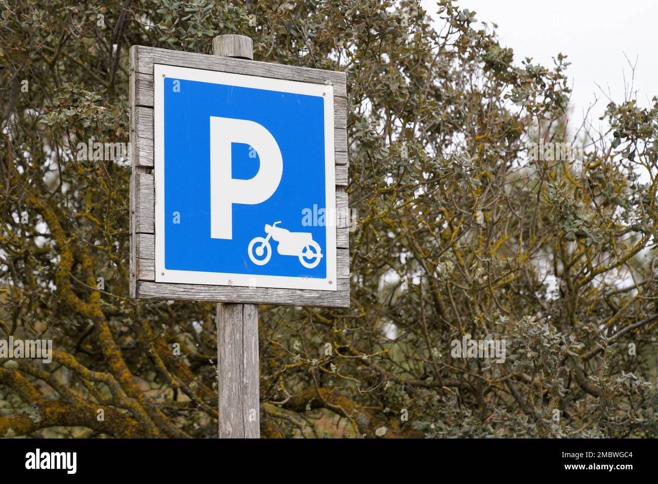 Moto Parking blue road symbol sign motorcycle place park to parked ...