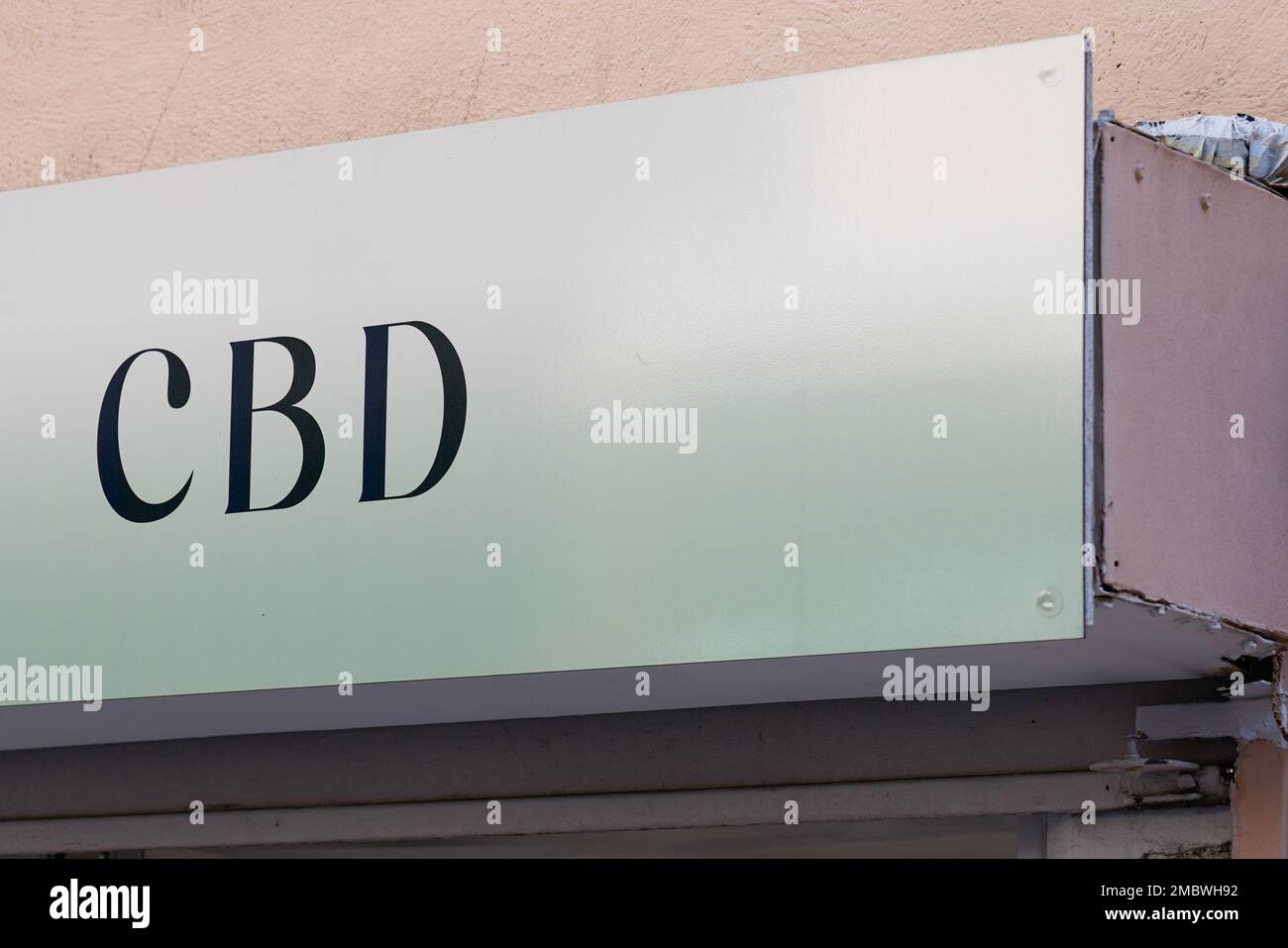 cbd text shop sign hemp and cannabidiol products for natural ...