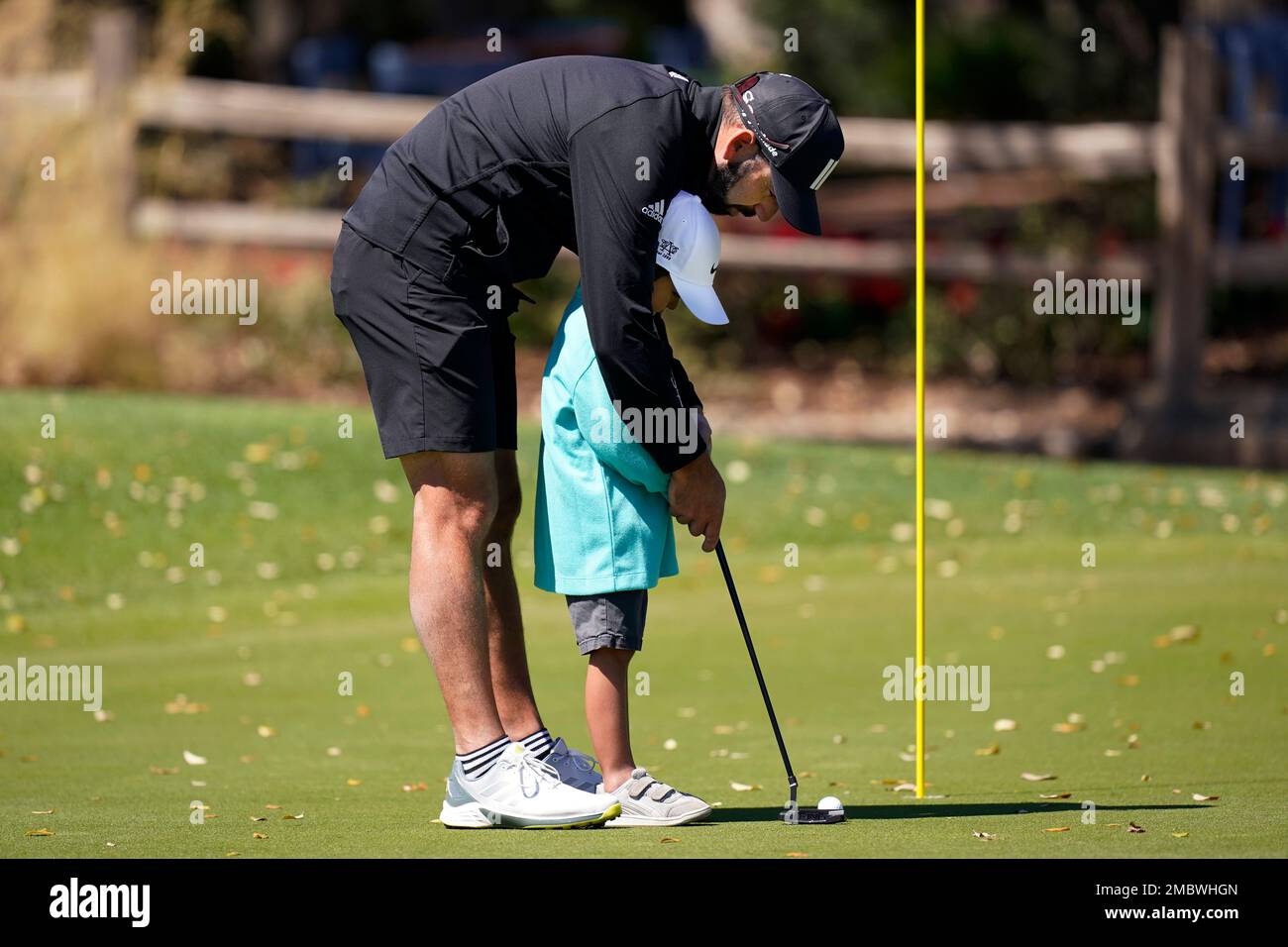 Sergio Garcia, left, works with leukemia patient Rodrigo Golindo, 5 ...