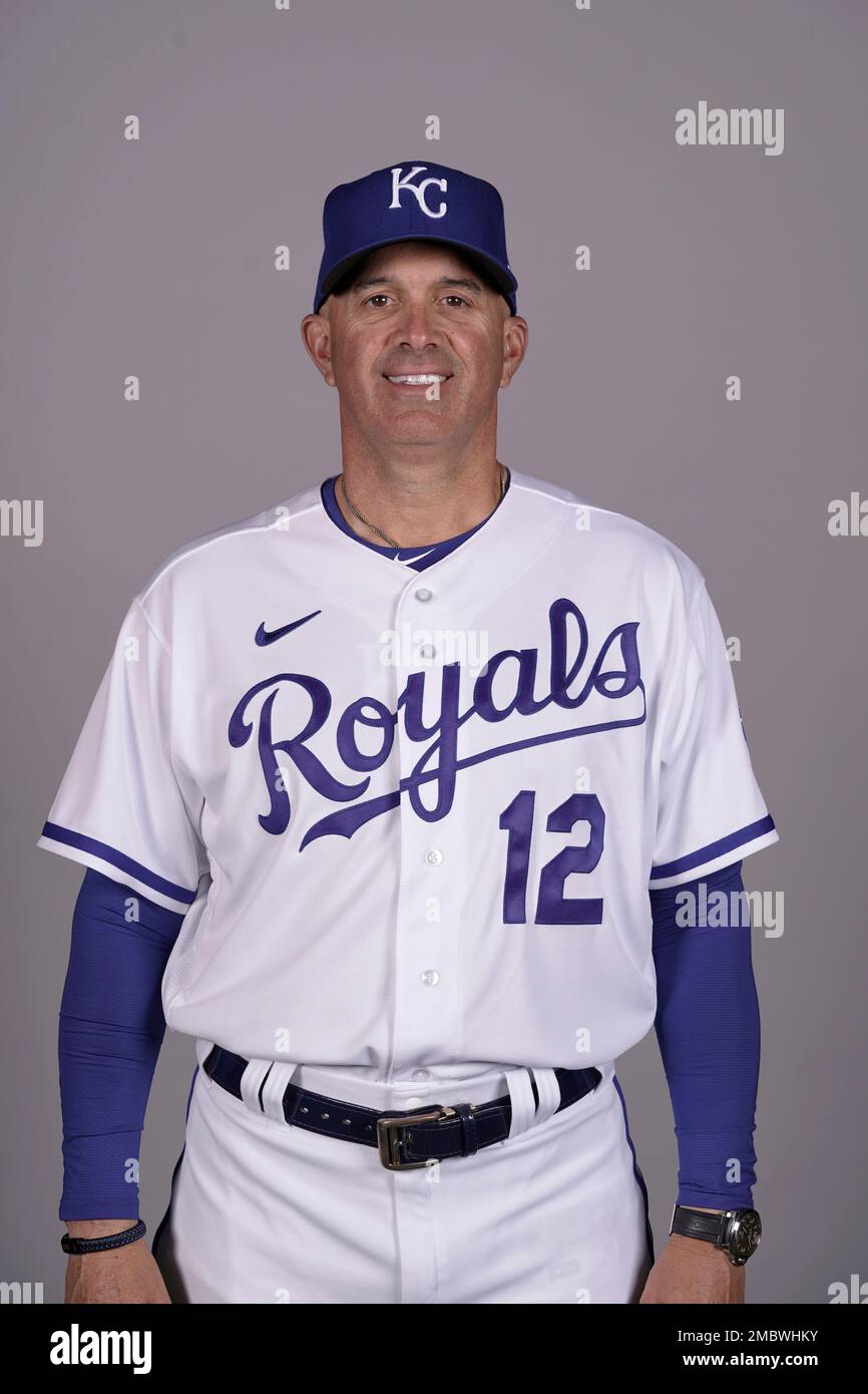 This is a 2022 photo of Pedro Grifol of the Kansas City Royals baseball ...