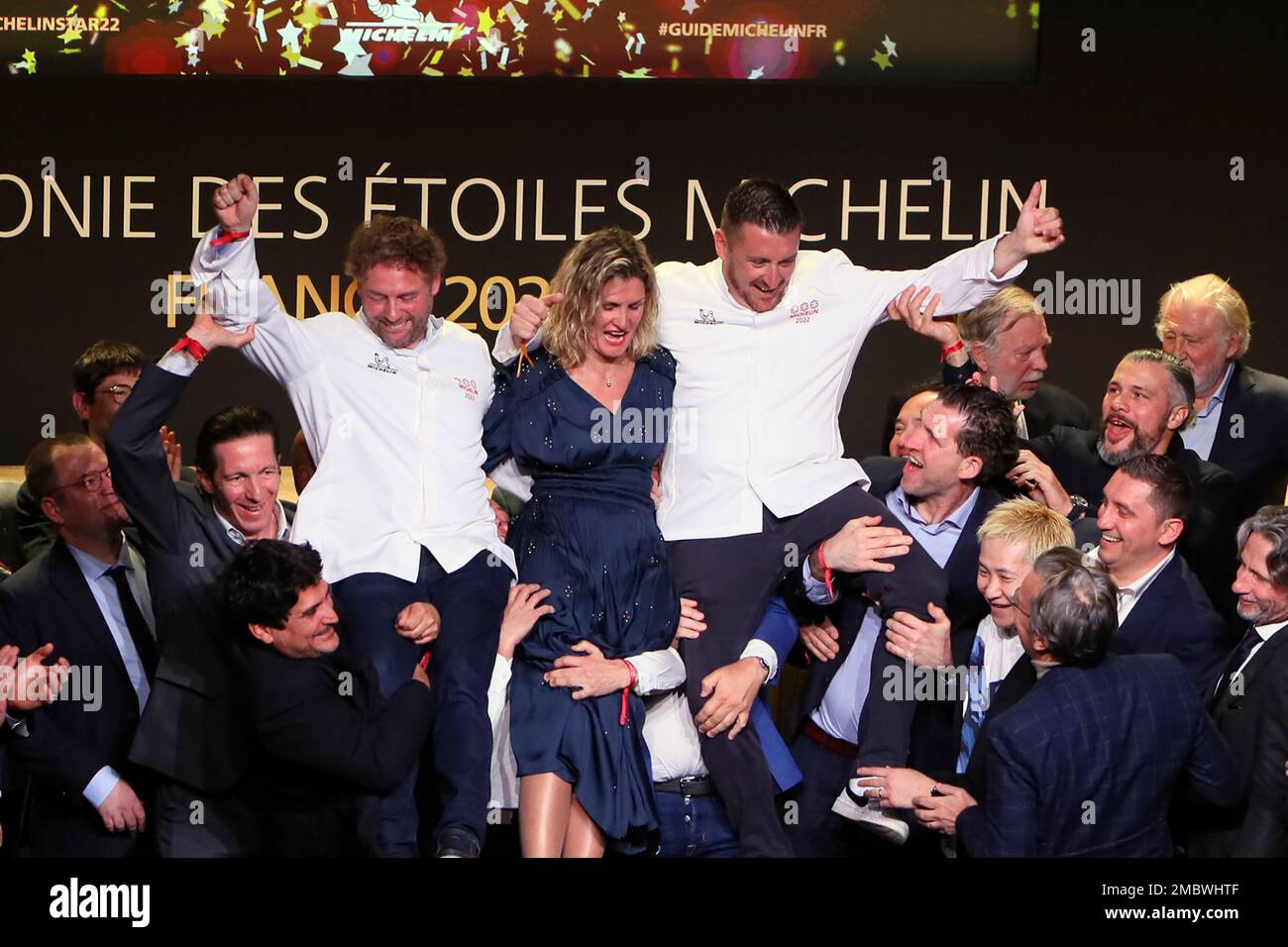 French chefs Dimitri Droisneau, center left , and Dimitri Droisneau ...